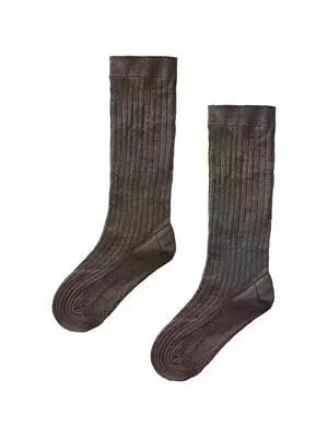 Wolford Shimmer Ribbed Knee-high Socks