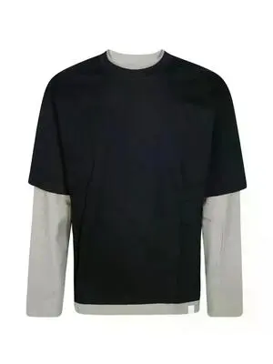 WOC Venezia Layered-effect Long-sleeve T-shirt - Black