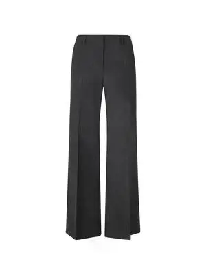 Seventy Pinstripe Wide-leg Trousers - Grey