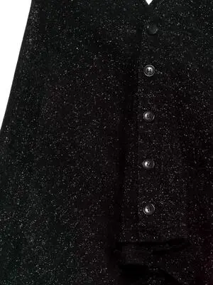 Junya Watanabe Glitter-effect V-neck Cape