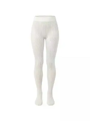 Swedish Stockings Zoe Ribbed-knit Tights - Neutrals