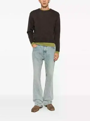 TONYWACK Ribbed-trim Sweater - Brown