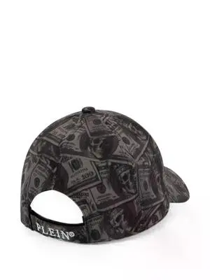 Philipp Plein Plein Dollar~motif Baseball Cap - Grey
