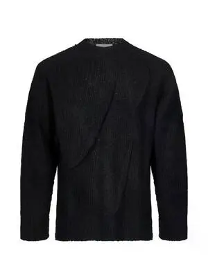 Yohji Yamamoto Ribbed-knit Draped Sweater