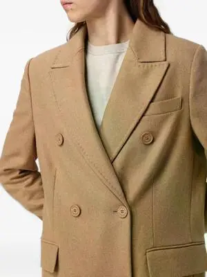 MAR DE MARGARITAS Double-breasted Peak-lapel Coat