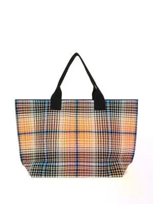 GANNI Check-pattern Tote Bag