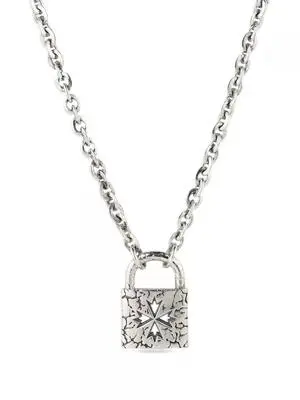 Emanuele Bicocchi Large Logo Lock Necklace - Silver