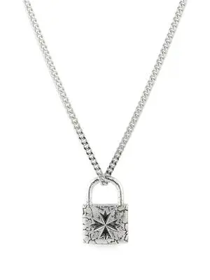 Emanuele Bicocchi Logo Lock Necklace - Silver