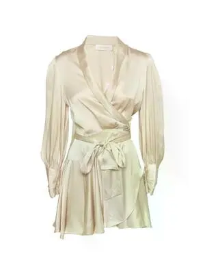 Zimmermann Wrap-around Satin Dress