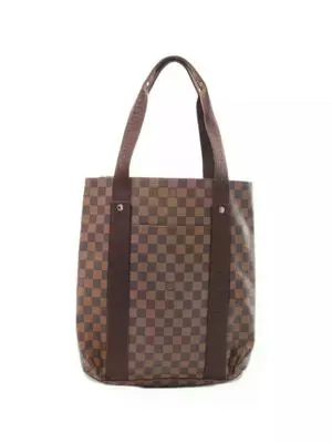 LOUIS VUITTON 2008 Bobourg Damier Ebène Tote Bag