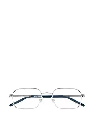 MONT BLANC EYEWEAR Rectangle-frame Glasses - Silver