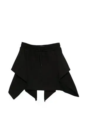 JUUN.J Drawstring Layered Mini Skirt - Black