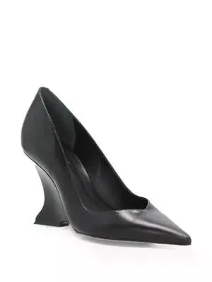 Schutz Siena Sculptural-wedge Pointed-toe Pumps