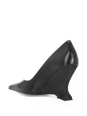 Schutz Siena Sculptural-wedge Pointed-toe Pumps