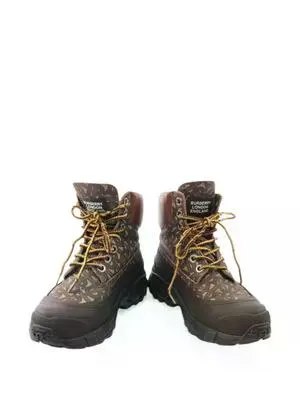Burberry 2000s Arthur Tb Monogram Hiking Boots