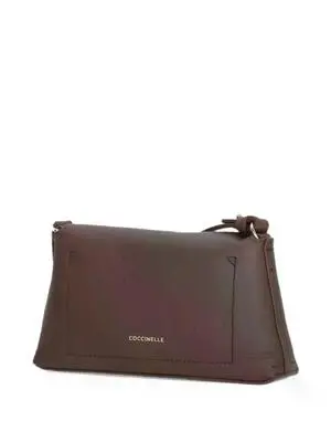 COCCINELLE Grained Leather Logo-plaque Shoulder Bag