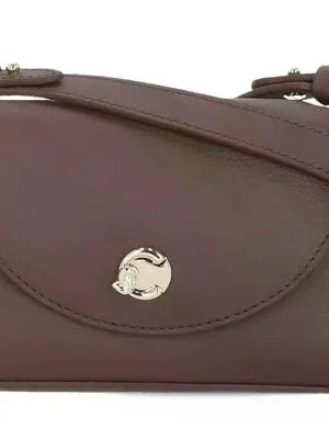 COCCINELLE Grained Leather Logo-plaque Shoulder Bag
