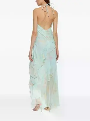 LoveShackFancy Vailo Ruffled Asymmetric Dress