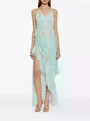 LoveShackFancy Vailo Ruffled Asymmetric Dress