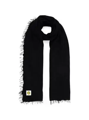 V VON GOAT Frayed-edge Scarf - Black