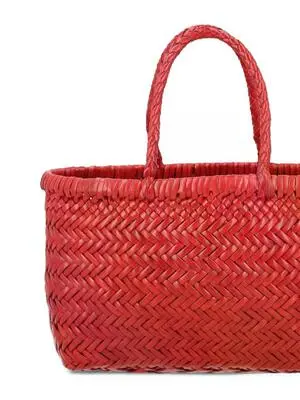 Dragon Diffusion Woven Leather Shoulder Bag - Red