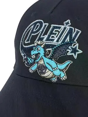 Philipp Plein Dragon-patch Embellished Baseball Cap