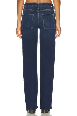 MOTHER The Patch Pocket Mid Rise Maven Sneak Jeans In Blue
