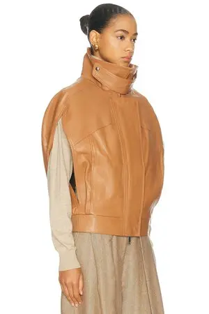 Retrofete Braxx Leather Cape Jacket