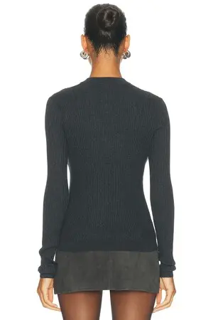 LISA YANG Marguerite Sweater In Charcoal