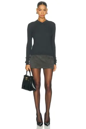 LISA YANG Marguerite Sweater In Charcoal