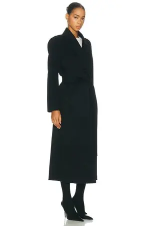 AUTER Cashmere Topcoat In Black