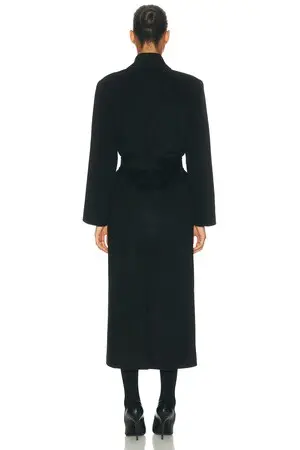 AUTER Cashmere Topcoat In Black