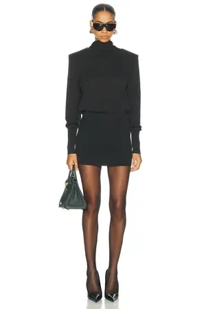 Christopher Esber Cesura Cowl Sweater Dress - Carbon