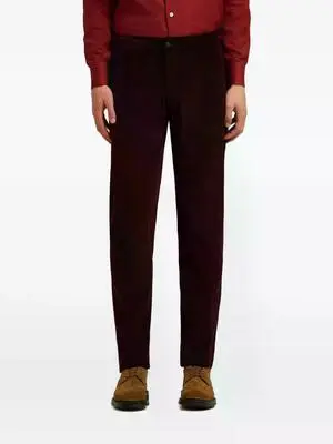 Kiton Fine-corduroy Darted Trousers - Red
