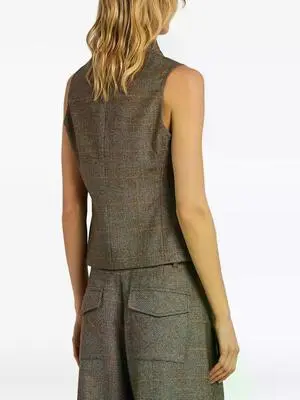 Kiton Check Single-breasted Waistcoat