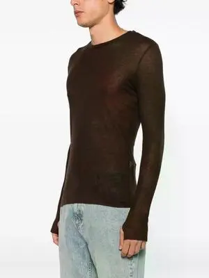 TONYWACK Ribbed-knit Thumb-slot Sweater