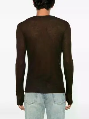 TONYWACK Ribbed-knit Thumb-slot Sweater