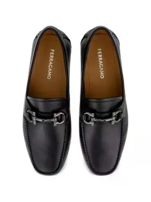FERRAGAMO Gancini Ornament Driver Loafers