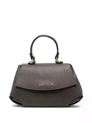 MARC ELLIS Spency S Logo-plaque Pebbled Tote Bag Brown
