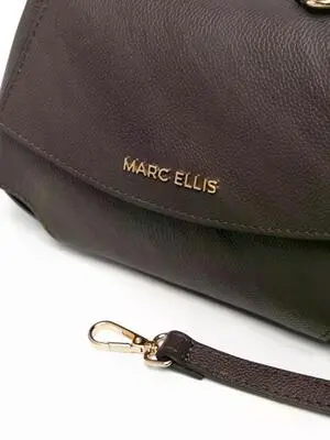 MARC ELLIS Spency S Logo-plaque Pebbled Tote Bag - Brown