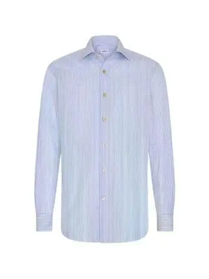 Kiton Stripe-pattern Cotton Shirt - White