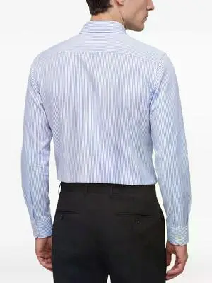Kiton Stripe-pattern Cotton Shirt
