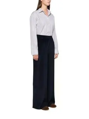 Max Mara Relaxed-fit Heavy Silk Trousers Ultramarine