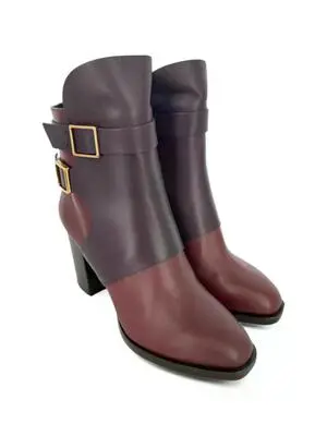 TOD'S Two-toned Buckled Ankle Boots