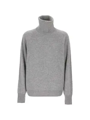 EMMA E GAIA Roll-neck Knitted Sweater - Grey
