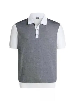 Kiton Contrast-collar Polo Shirt - Grey