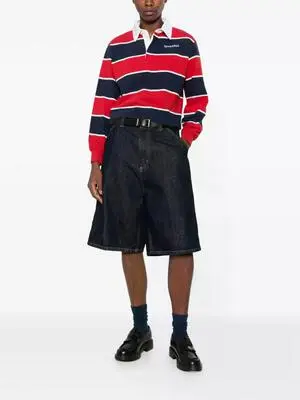 Sporty & Rich Striped-pattern Polo Top
