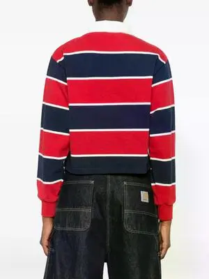 Sporty & Rich Striped-pattern Polo Top