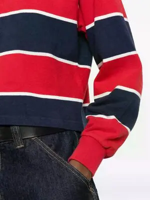 Sporty & Rich Striped-pattern Polo Top