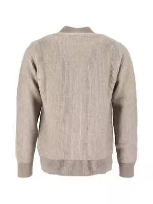 FILIPPO DE LAURENTIIS Ribbed-knit Button-up Cardigan